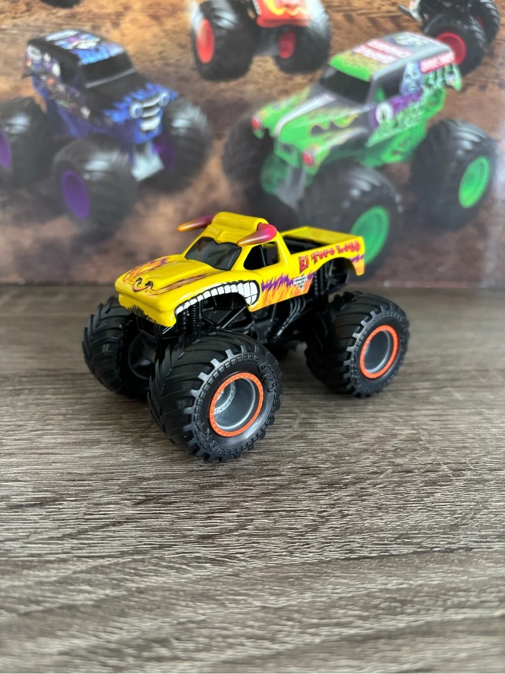 Monster Jam | Toys | Monster Jam Yellow El Toro Loco Truck 64 Scale ...